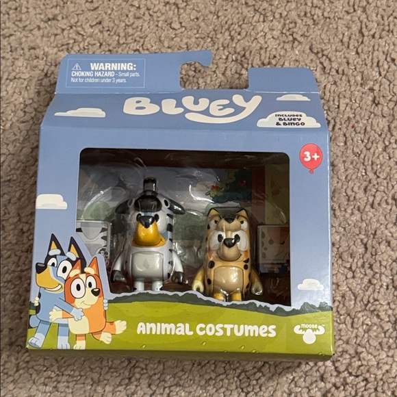 Toys | Nib Bluey Animal Costumes 2 Pack Set Bluey Zebra Bingo Cheetah ...